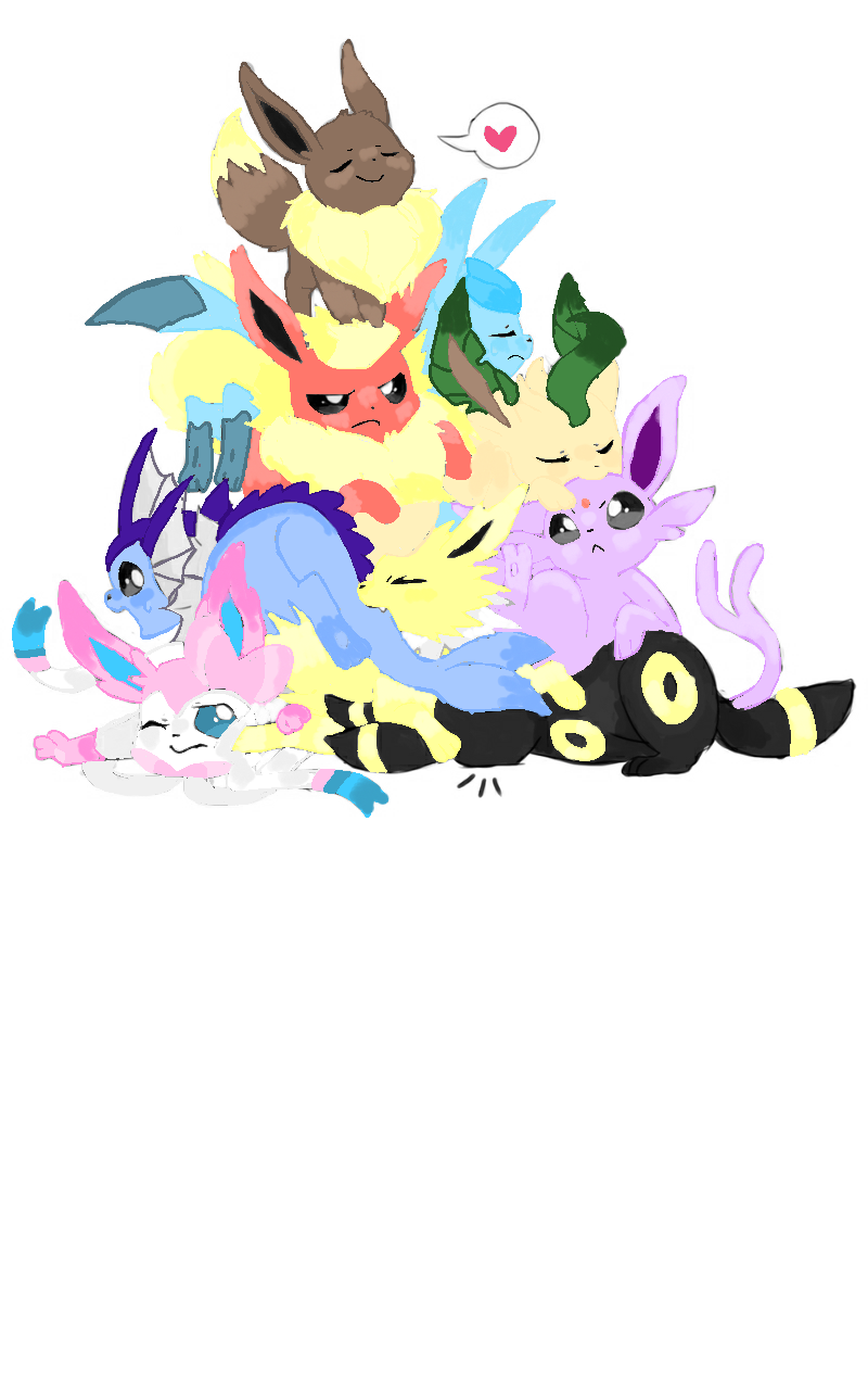 Here you go pile of Eevee. - ibisPaint