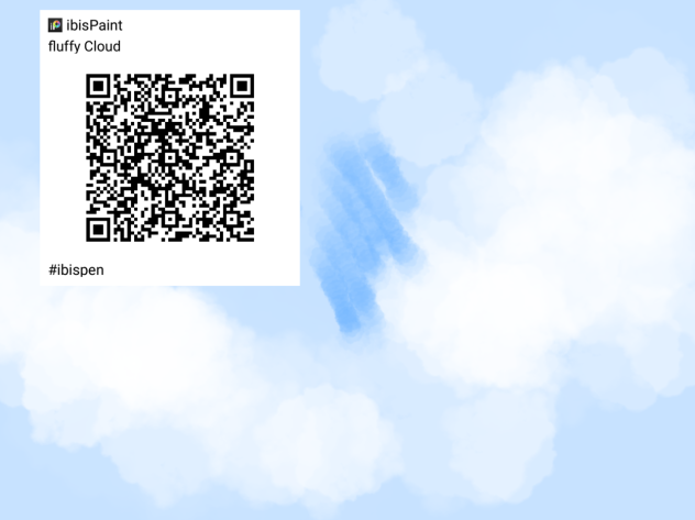 Fluffy Cloud ☁️ (QR brush) - ibisPaint