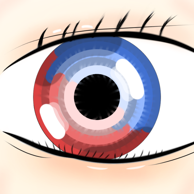 EYES RED BLUE EYES - ibisPaint