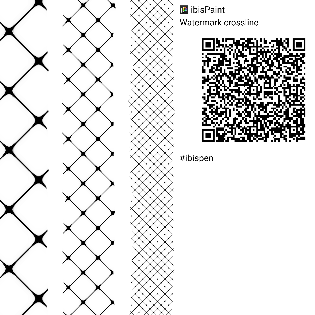 Crossline watermark-QR brush code - ibisPaint