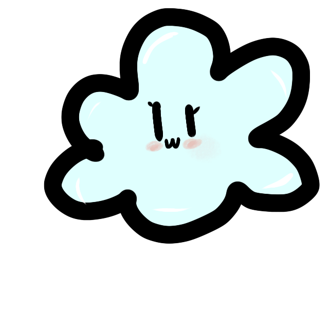 cute cloud to angry cloud - ibisPaint