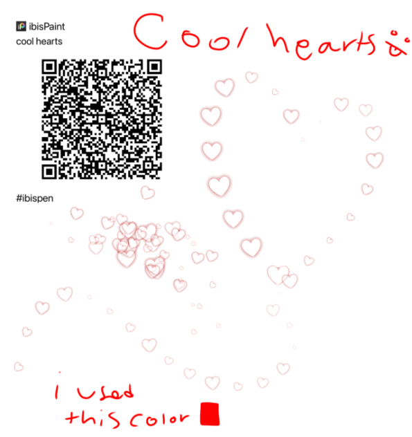 Cool hearts brush - ibisPaint