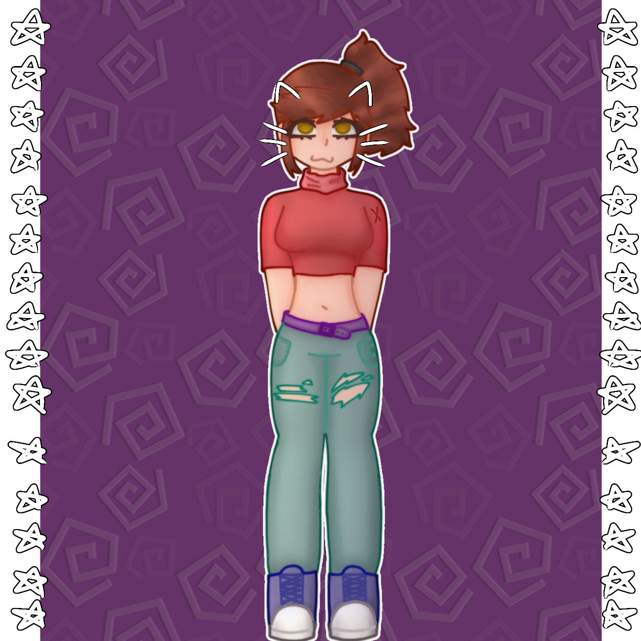 scarf as a human - ibisPaint