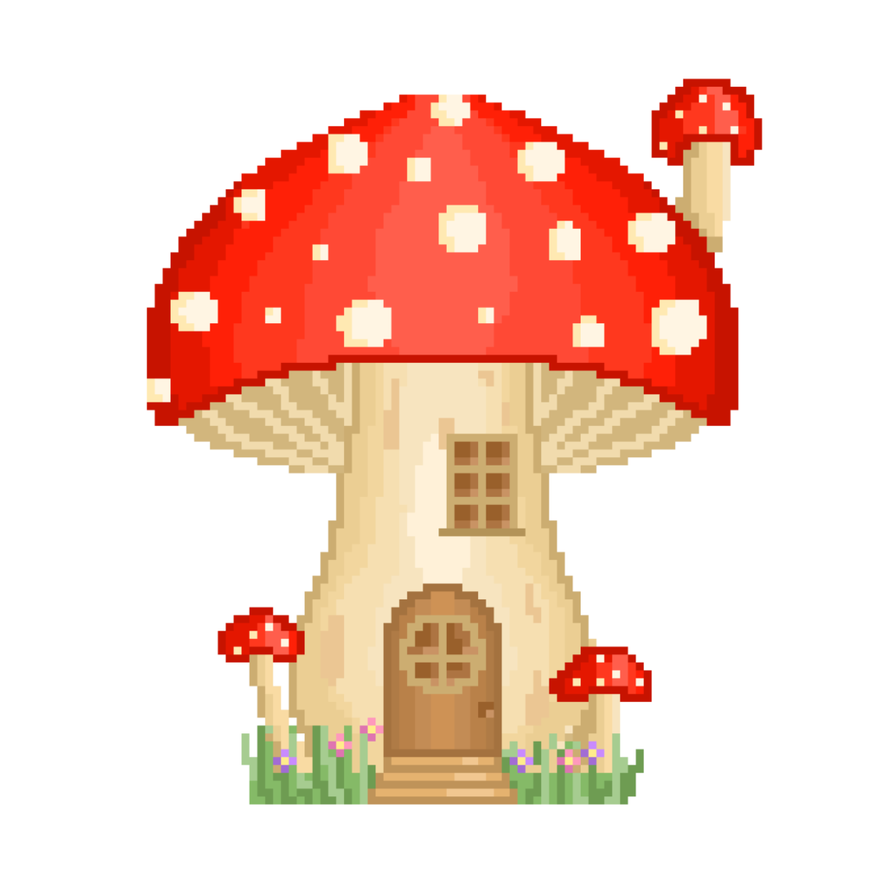 Mushroom house (pixel) - ibisPaint