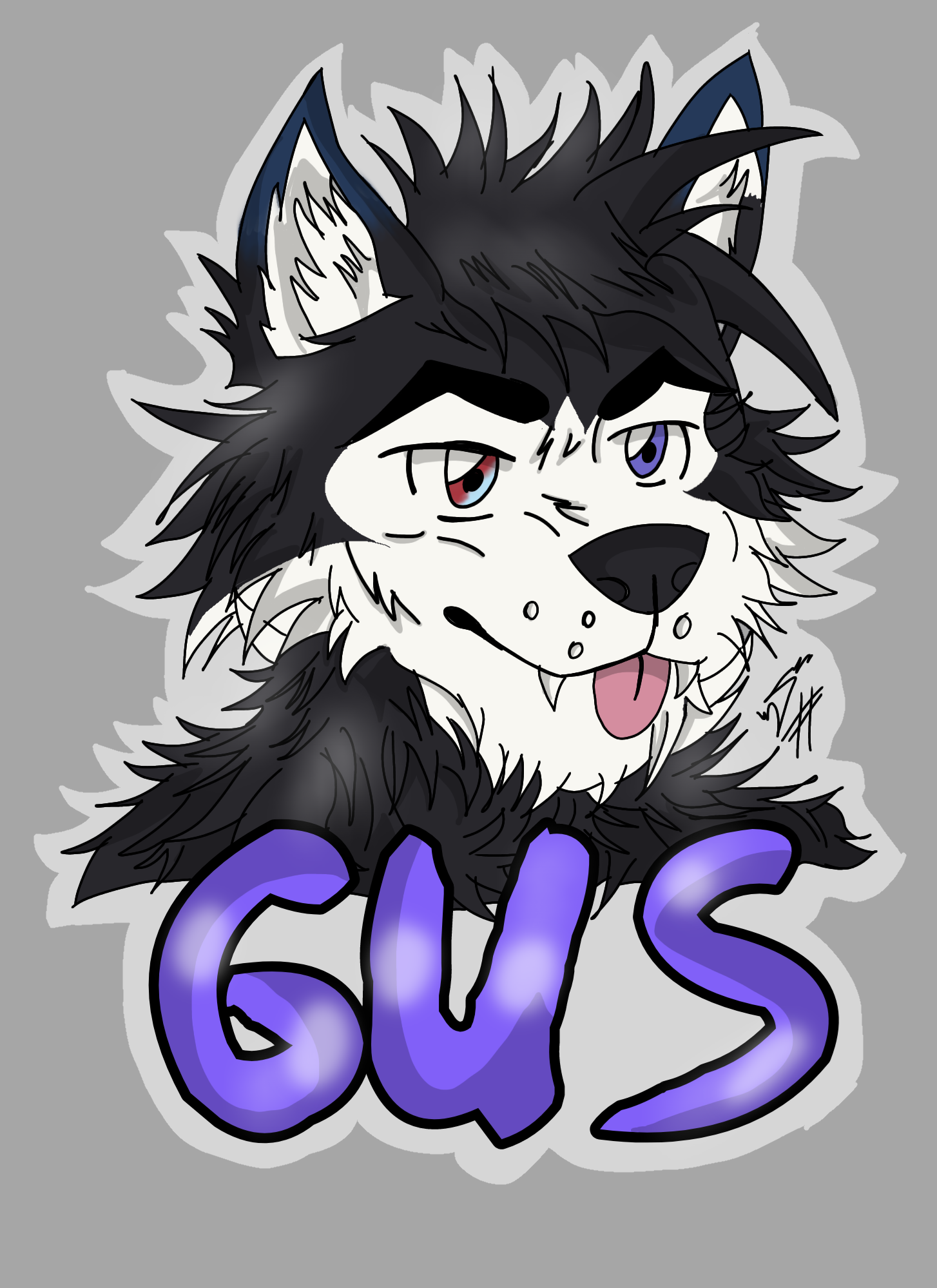 Gus badge Furry Happy birthday - ibisPaint