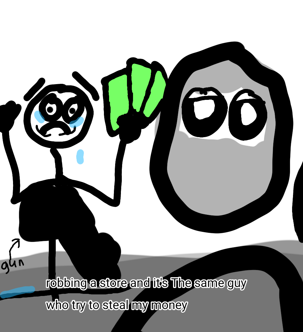 robbing a store - ibisPaint