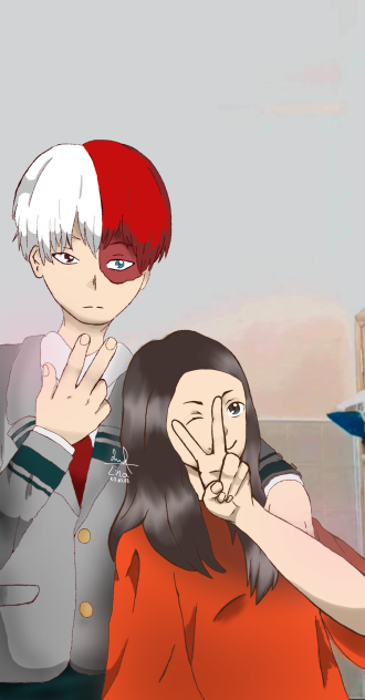 todoroki and my friend - ibisPaint