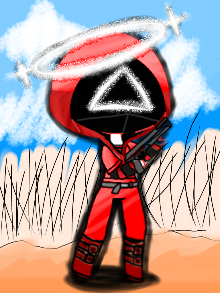 masked triangle man - ibisPaint