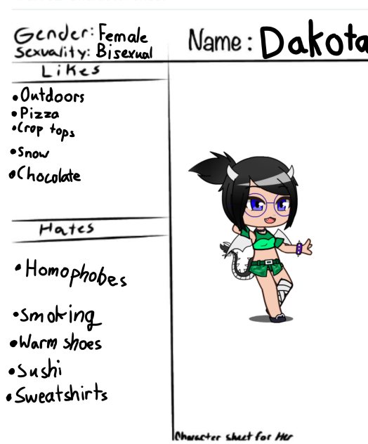 Character sheet for Her - ibisPaint