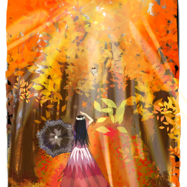 butterfly in autumn season - ibisPaint