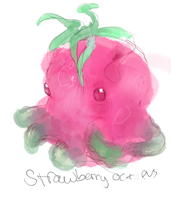 strawberry octopus - ibisPaint