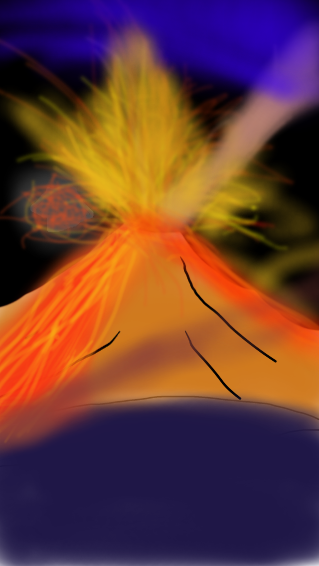volcano. 火山 - ibisPaint