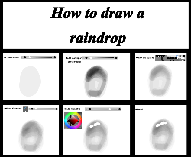 Raindrop Step By Step Tutorial - ibisPaint