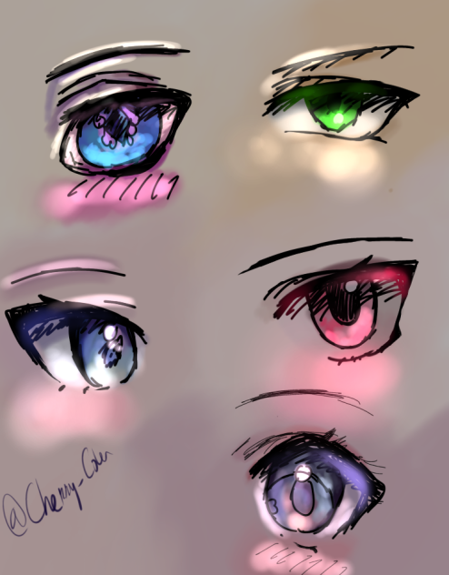 Different Anime Styled Eyes - ibisPaint