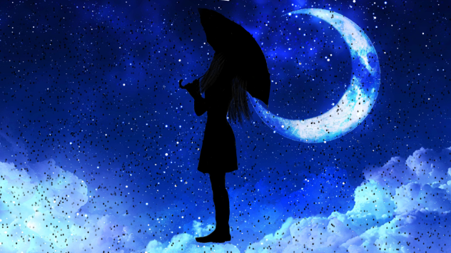 Nightly star gazing in the rain - ibisPaint