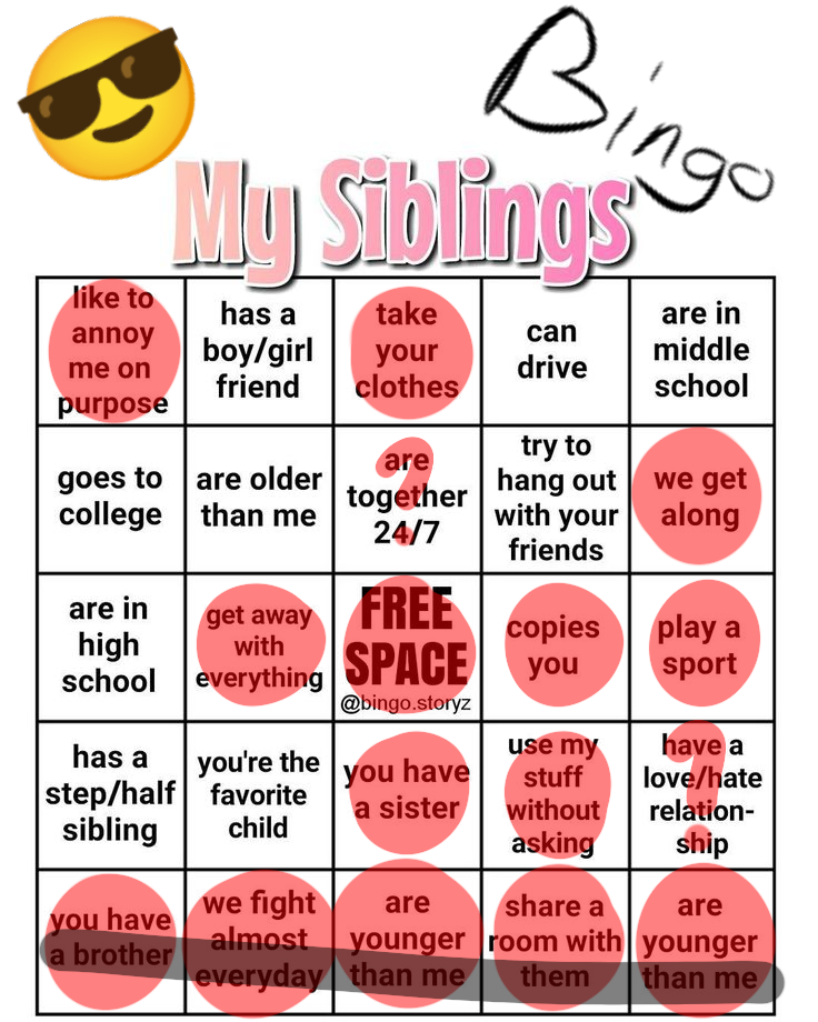 siblings bingo - ibisPaint