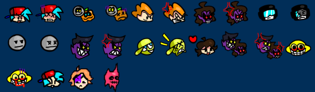 All fnf icons remade in #ibispaintx - ibisPaint