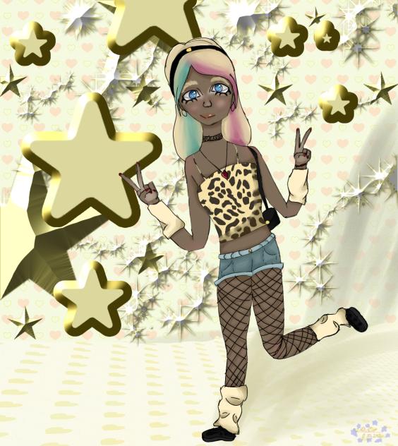 tried to draw a gyaru - ibisPaint