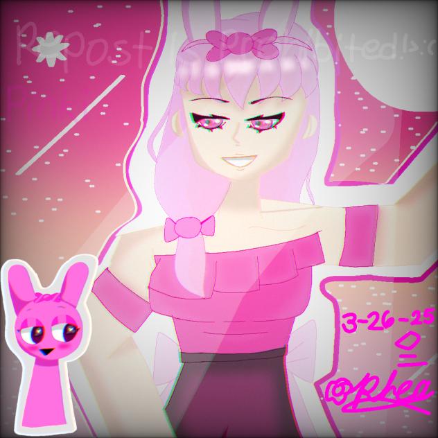 Pinki as a human 🩷🎀 - ibisPaint