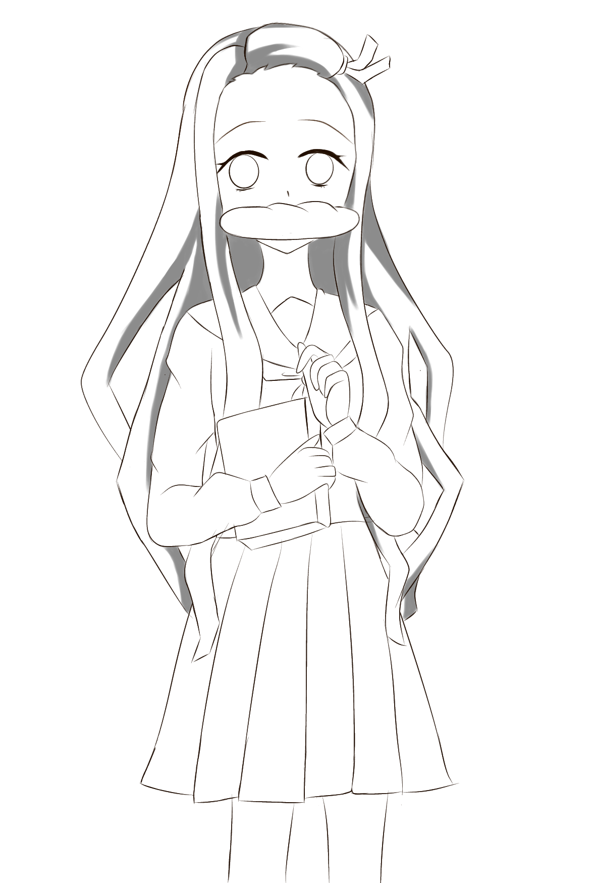 Kamado nezuko school uniform - ibisPaint