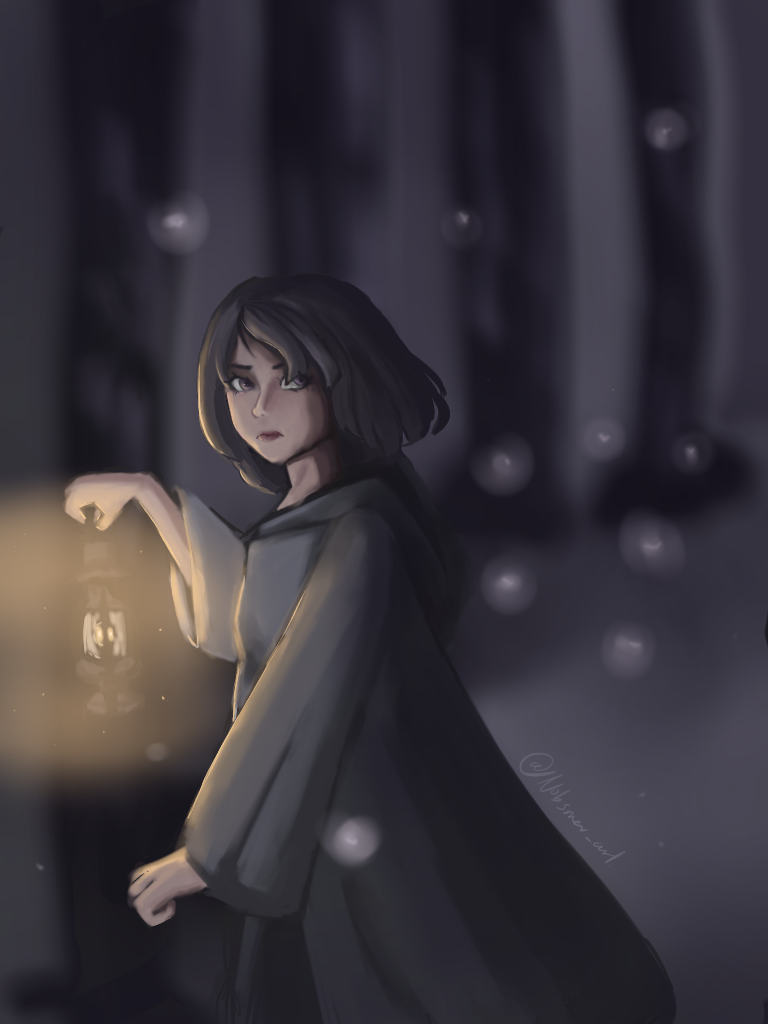 Cloaked in shadows - ibisPaint