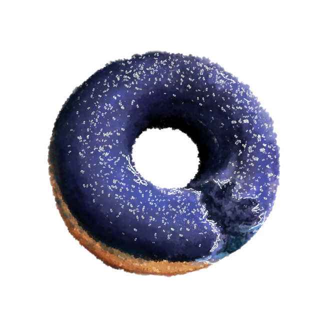 blueberry doughnut - ibisPaint