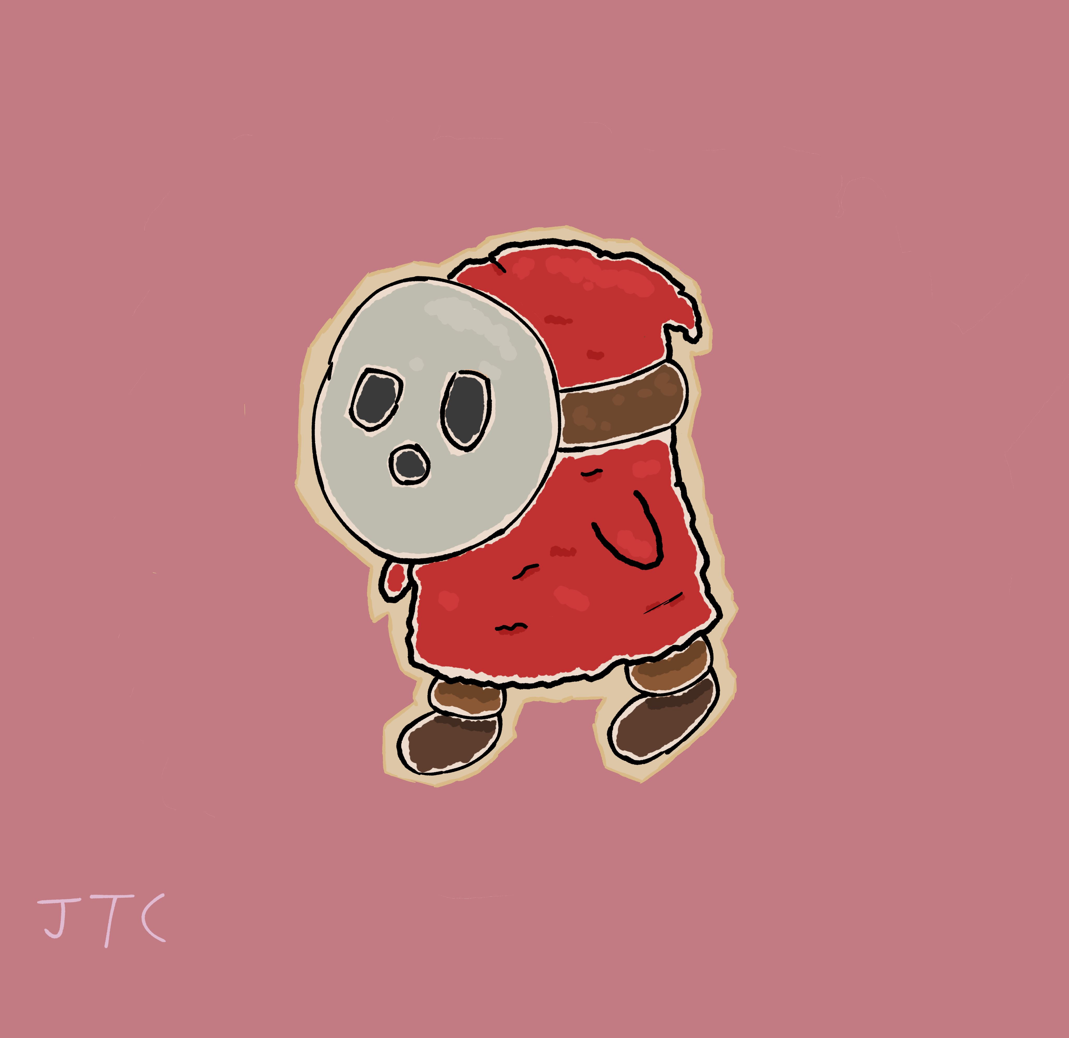 Shy guy (cardboard cutout) - ibisPaint