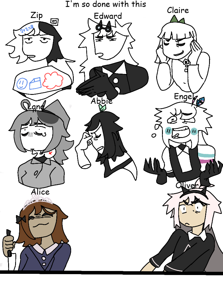 FPE characters when they get annoyed - ibisPaint