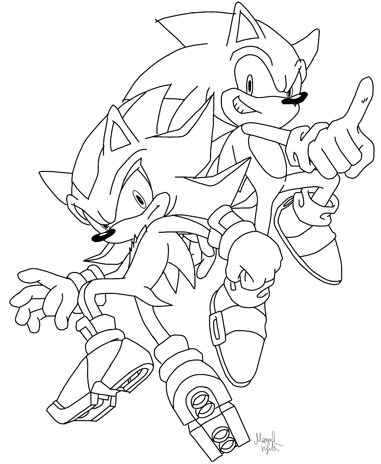 Shadow e Sonic - ibisPaint