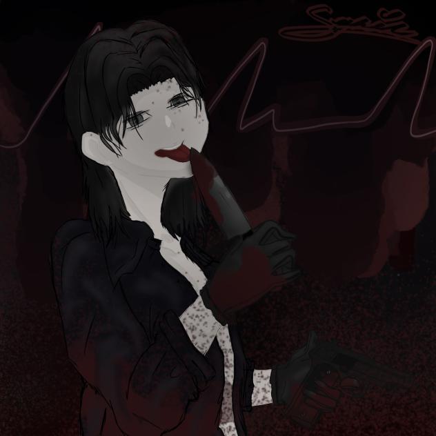 TW. blood, gun, knife. (nickolas) - ibisPaint