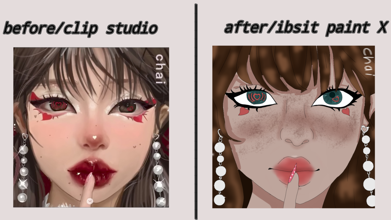 before and after ♡♡♡ - ibisPaint