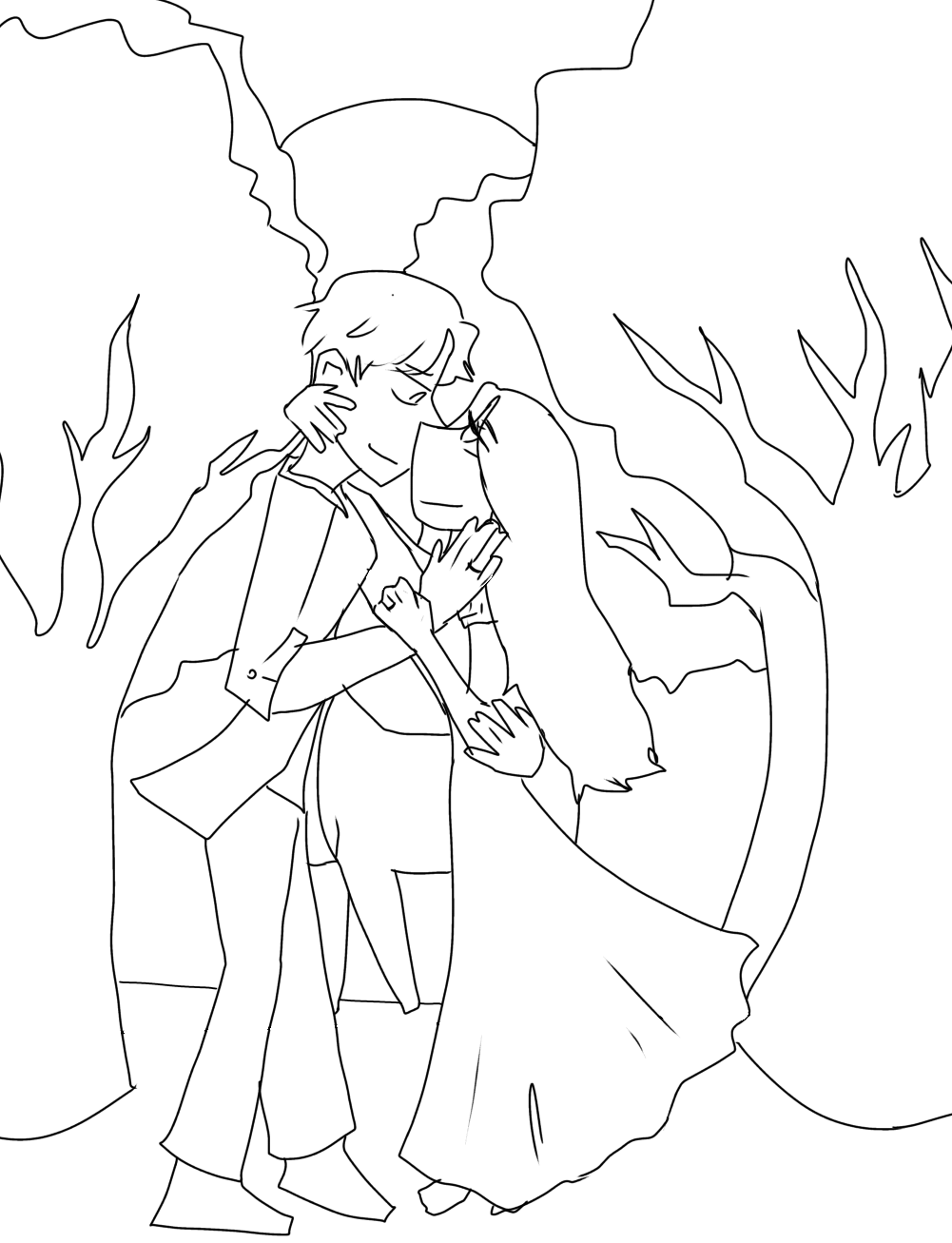 Lovers coloring page - ibisPaint
