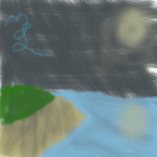 moonlight reflection - ibisPaint