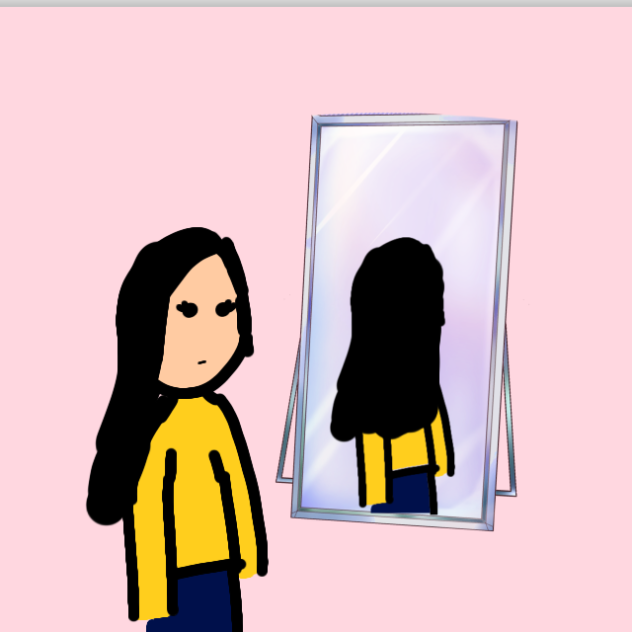 Someone is in the mirror - ibisPaint