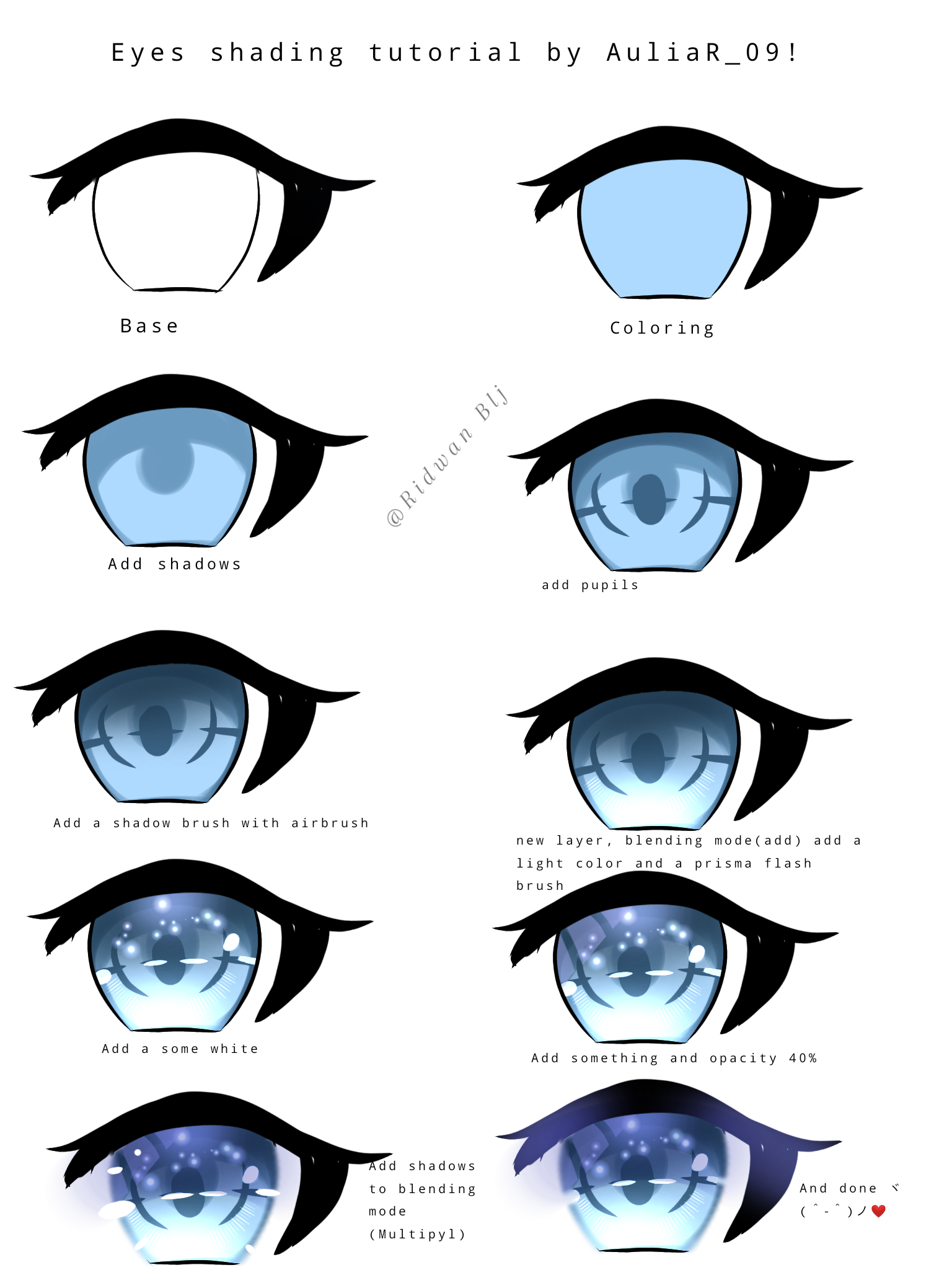 How to draw eyes shading - ibisPaint