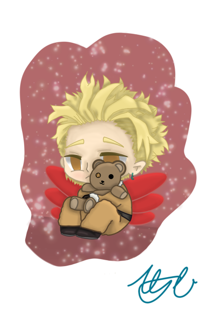 Keigo hawks with a teddy bear - ibisPaint