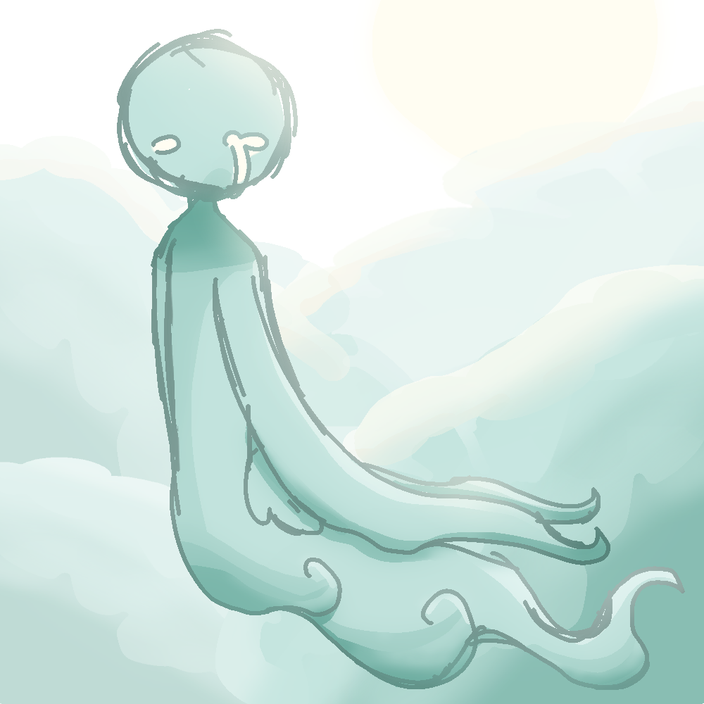 Blue ghost cloud thing - ibisPaint
