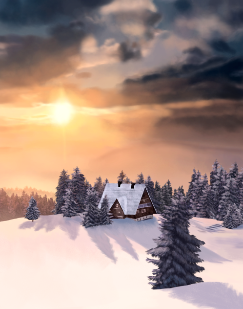 Winter scenery1 - ibisPaint