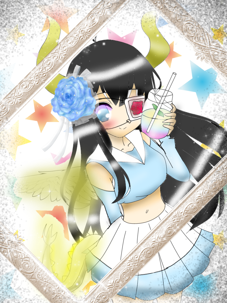 Coloring the girl with my OC color - ibisPaint