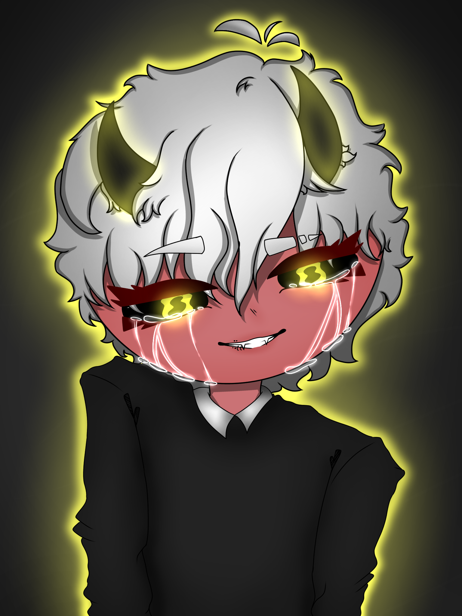 💛🖤Sad Demon Boy🖤💛 - ibisPaint