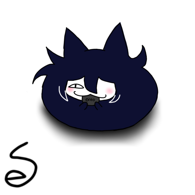 Ms. Circle cat eating oreo - ibisPaint