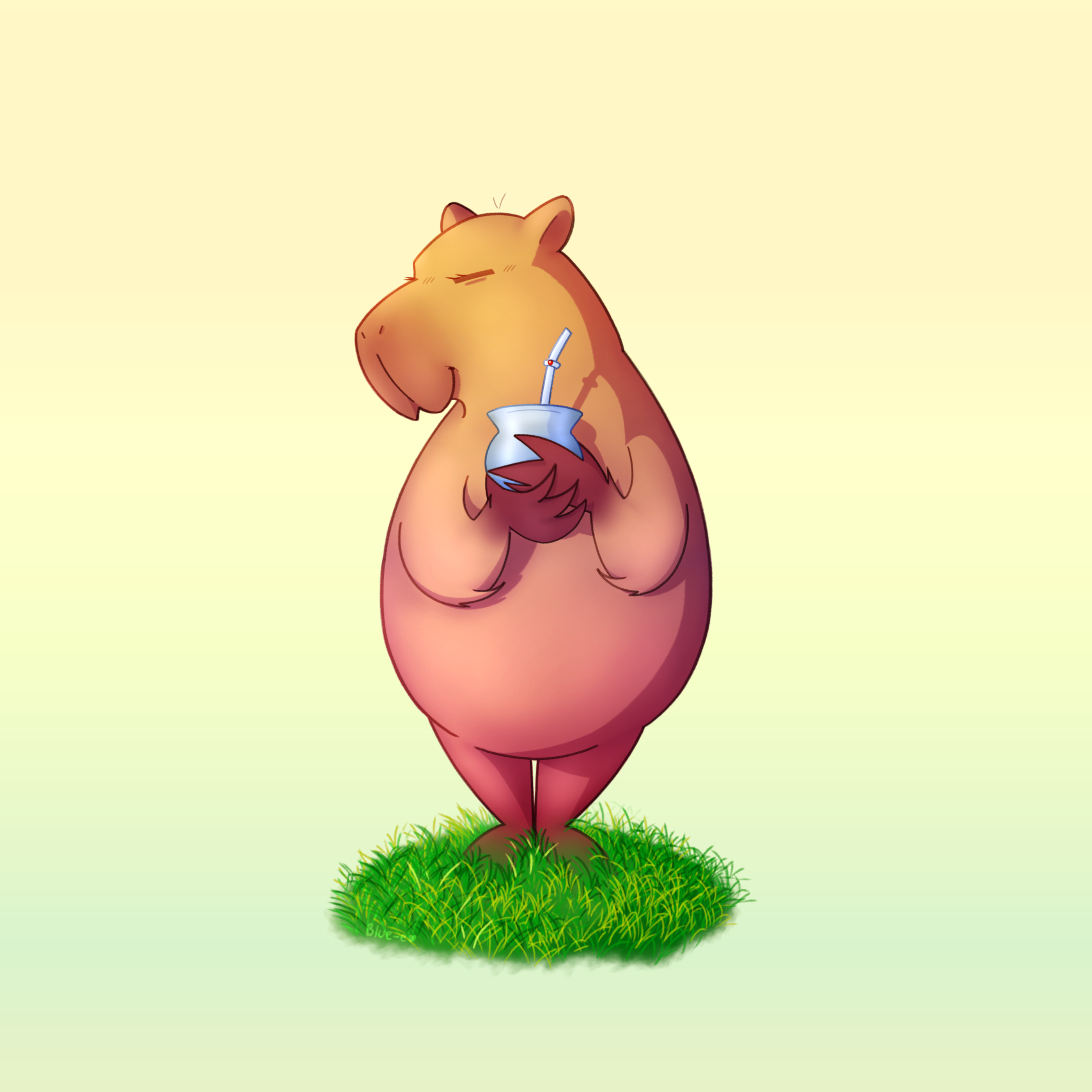 Carpinchito tomando mate 🧉 - ibisPaint