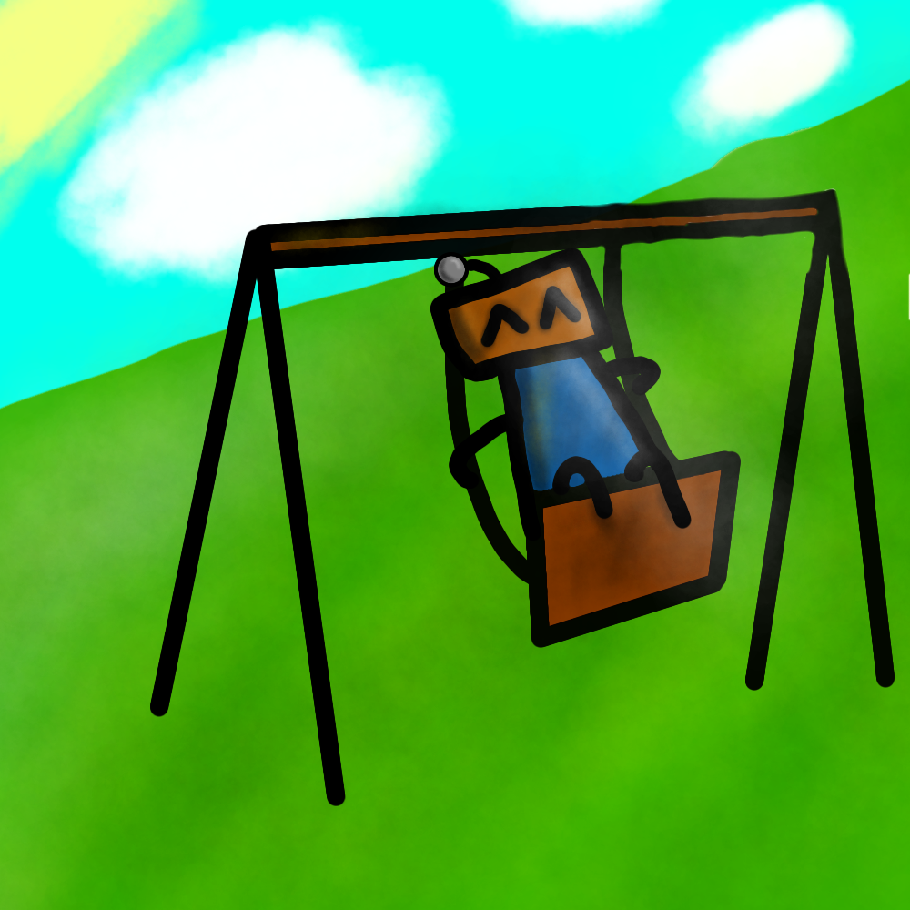 box on a swing - ibisPaint