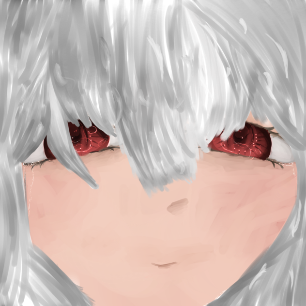 white hair girl - ibisPaint