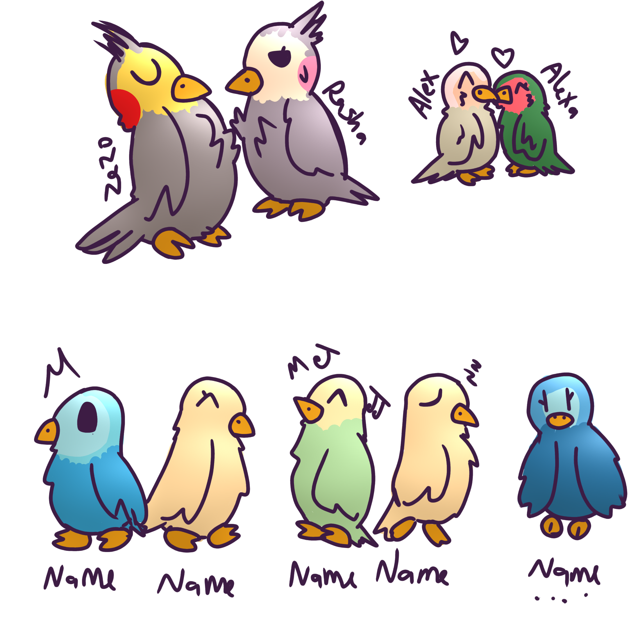 Lazy birb post - ibisPaint