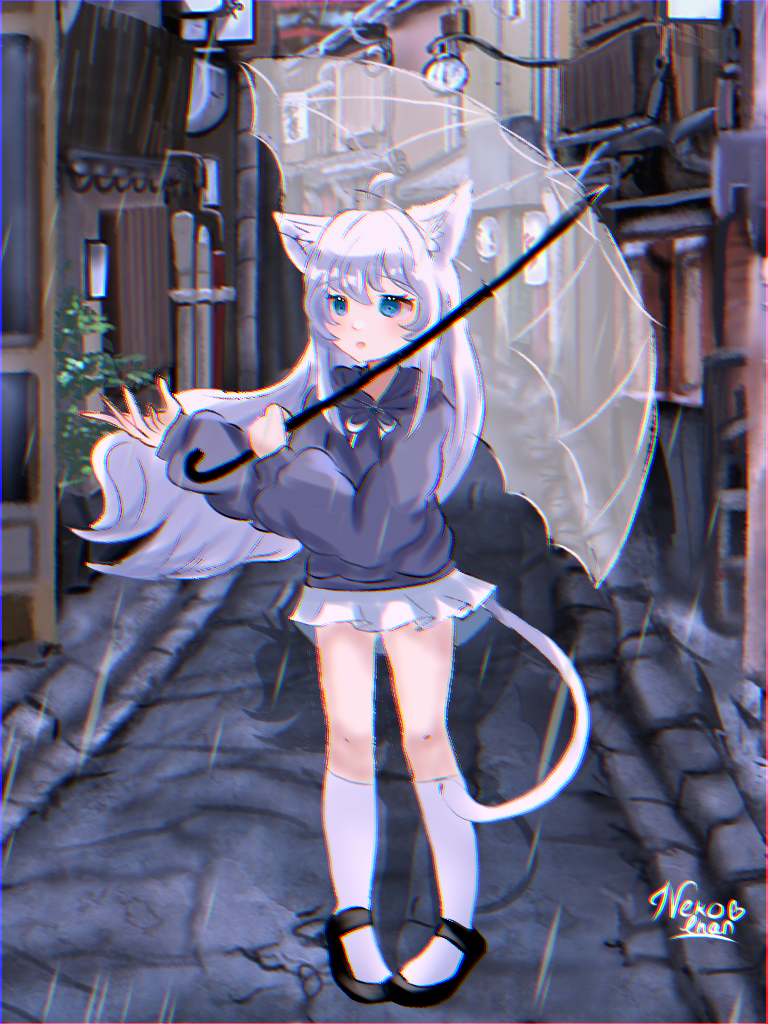 My oc Neko Chan art by me first time - ibisPaint