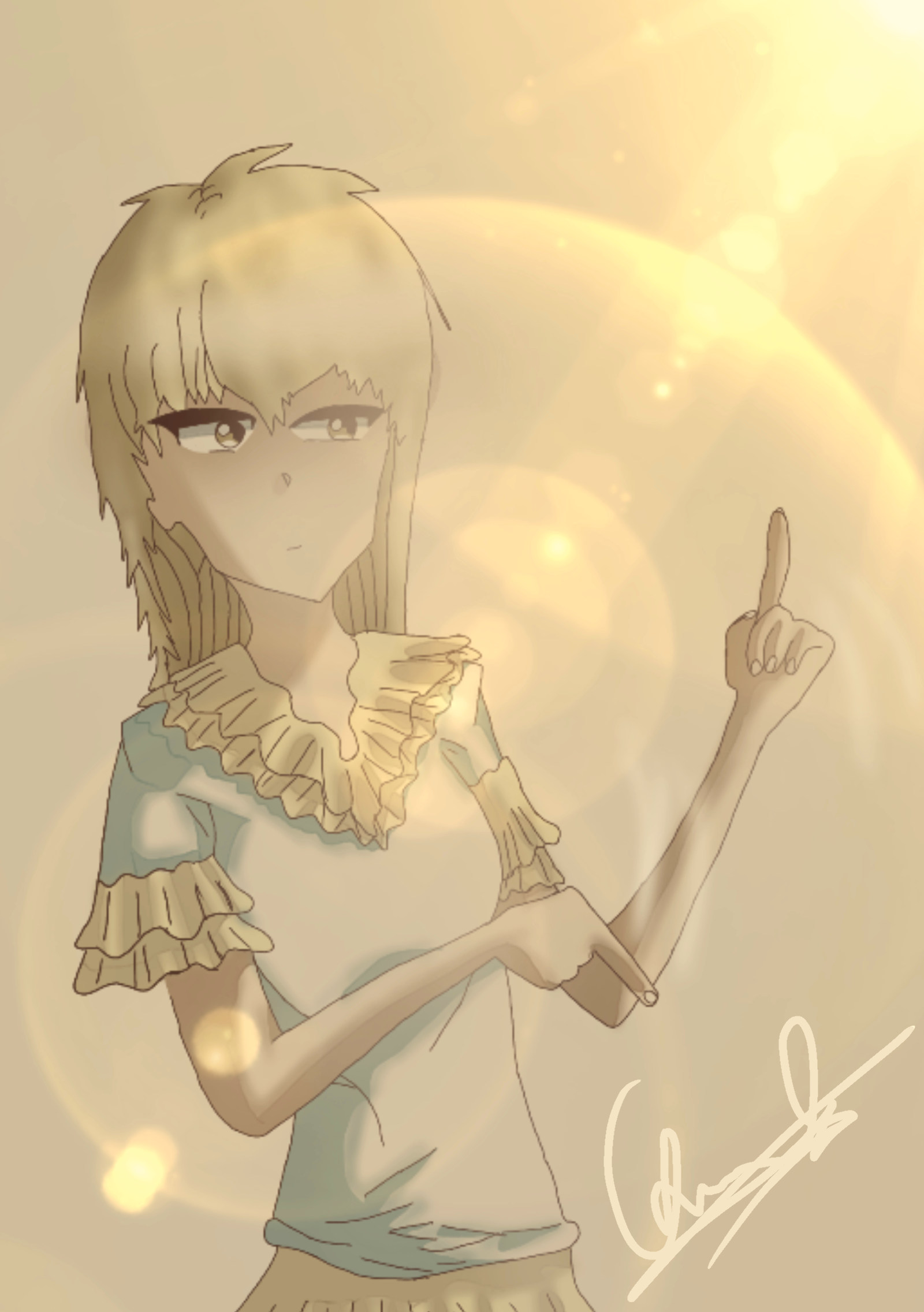 blonde rude anime girl - ibisPaint