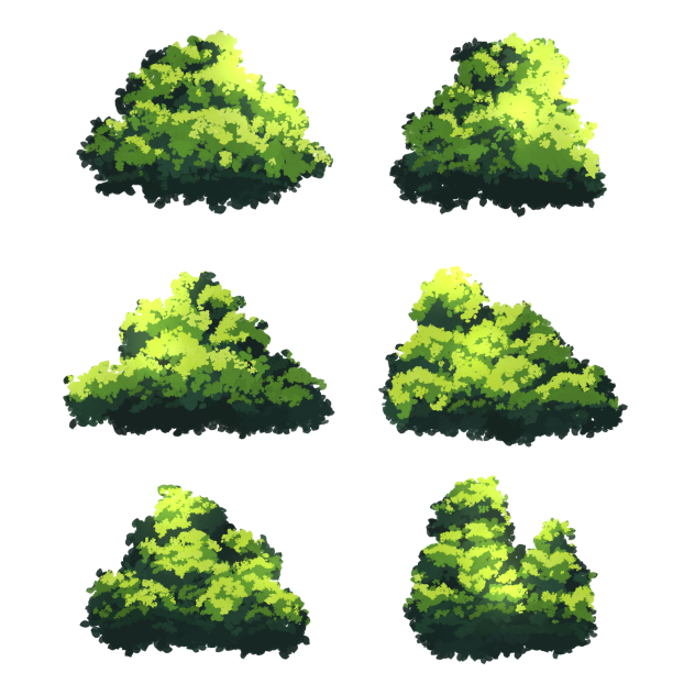 Bushes Set - ibisPaint