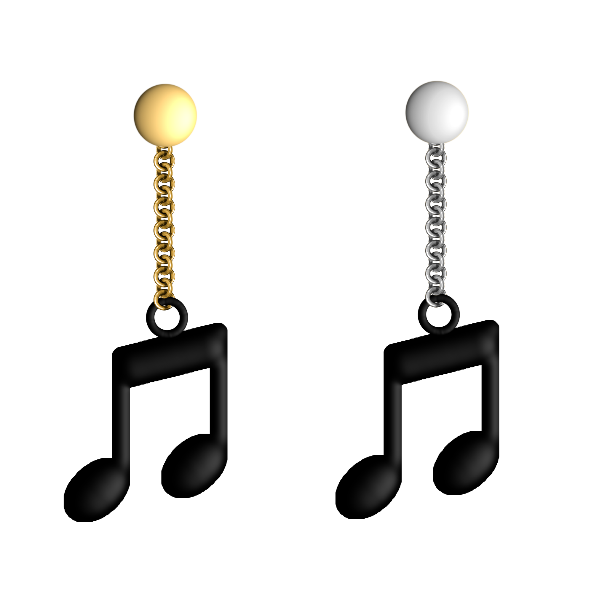 Music note earrings 1 - ibisPaint