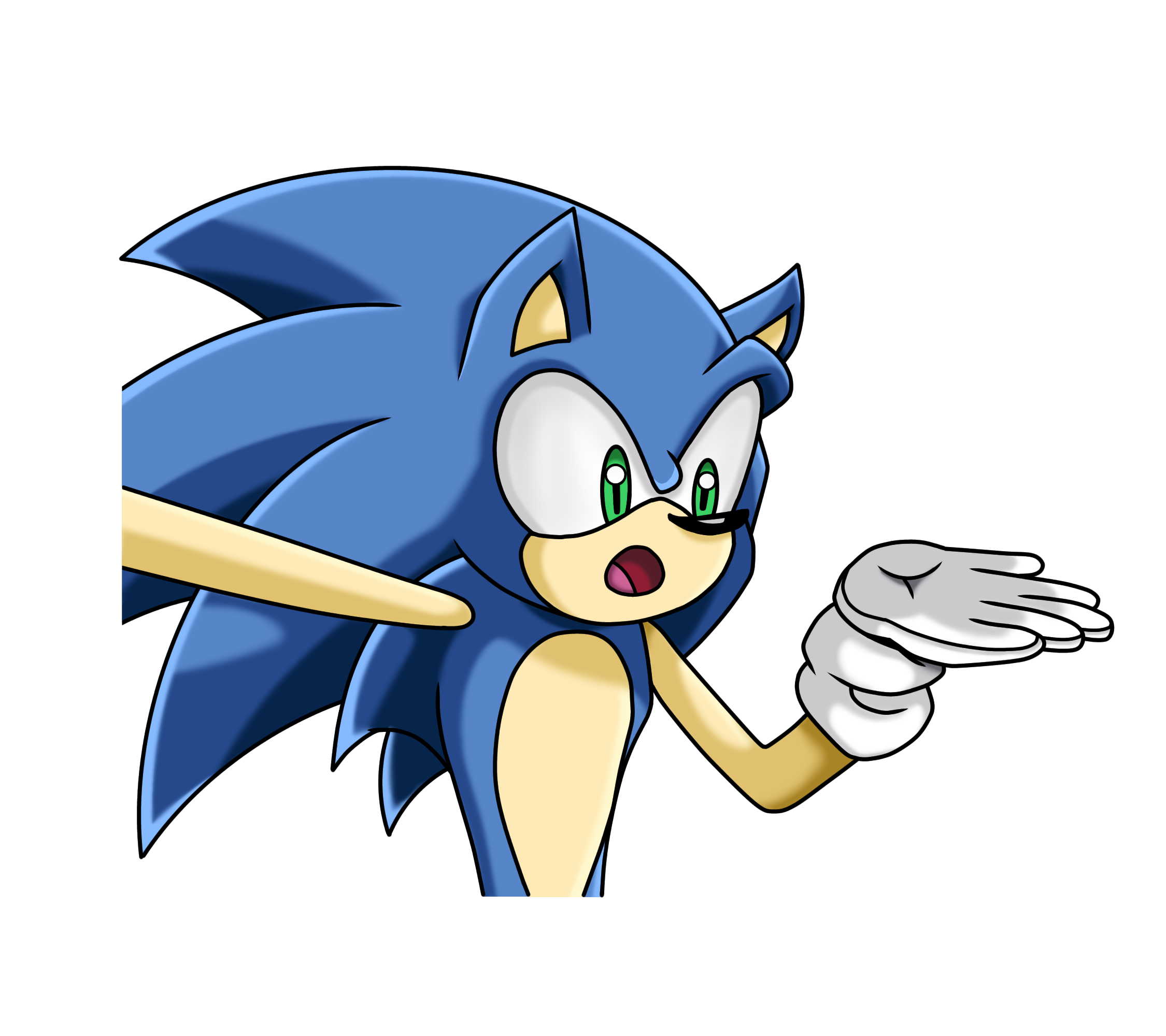 Sonic surprised (Collab) - ibisPaint